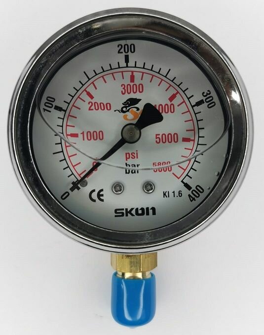 Манометр радиальный 400 бар (63 мм, резьба 1/4)