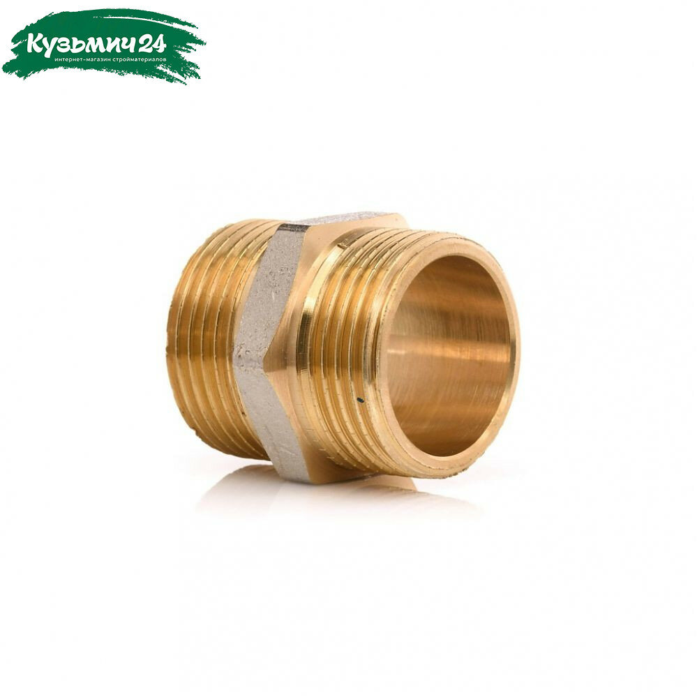 Ниппель резьбовой TST 3/4"-3/4", НР-НР TST.101.0404, равнопроходной, латунь