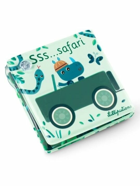 LILLIPUTIENS Книжка-панель для ванной Сафари волшебная с рисунками для детей от 3 лет