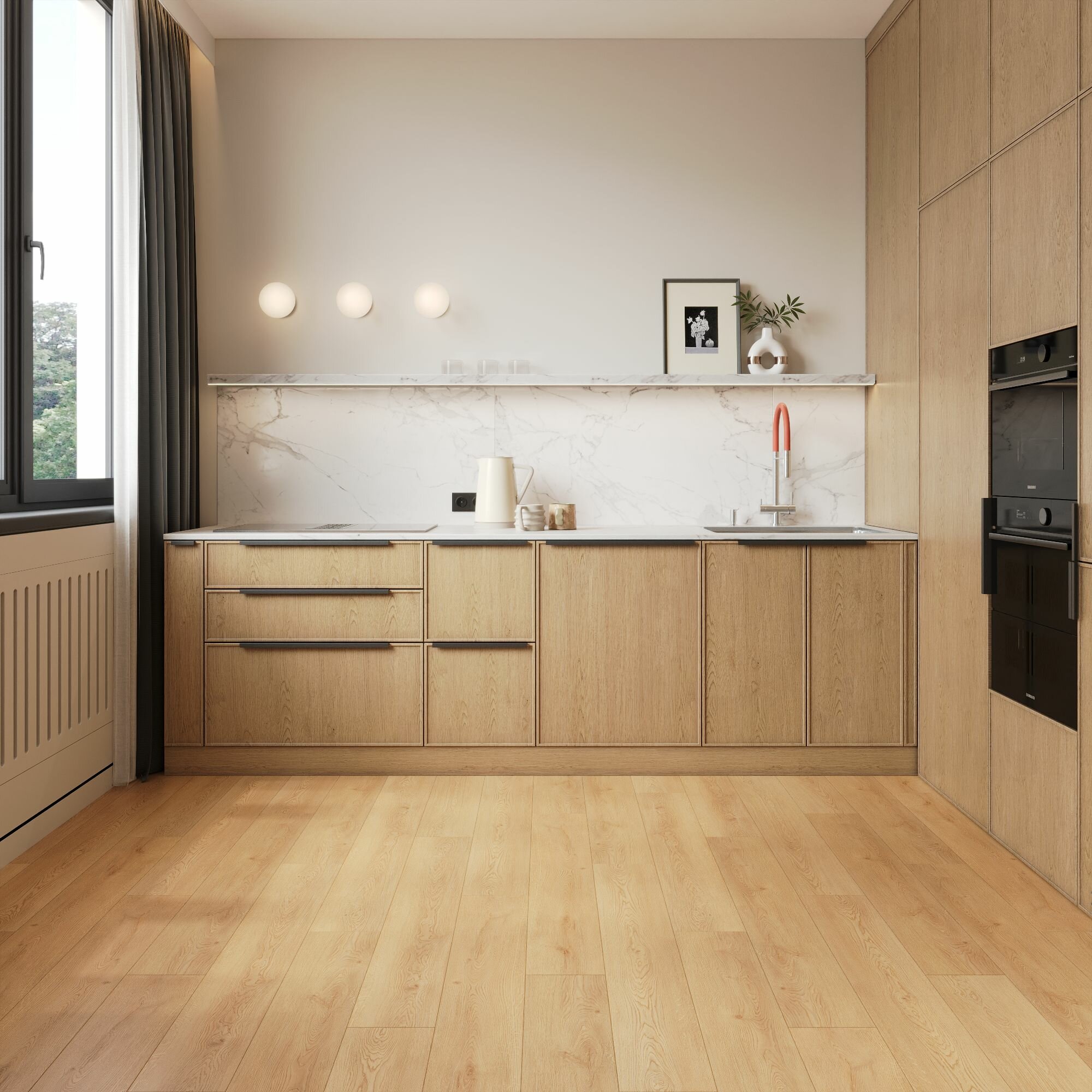 Кварц виниловый ламинат Floorwood Consulate 0,5 защ. слой 5 мм толщина Дуб беквут натуральный( 1,7568 кв. м.)