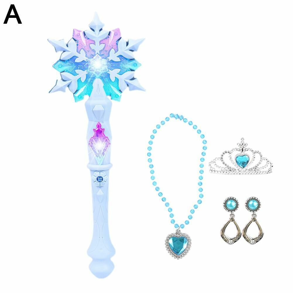 Детская музыкальная игрушка "Волшебная палочка", Светящаяся трость для ходьбы Принцессы