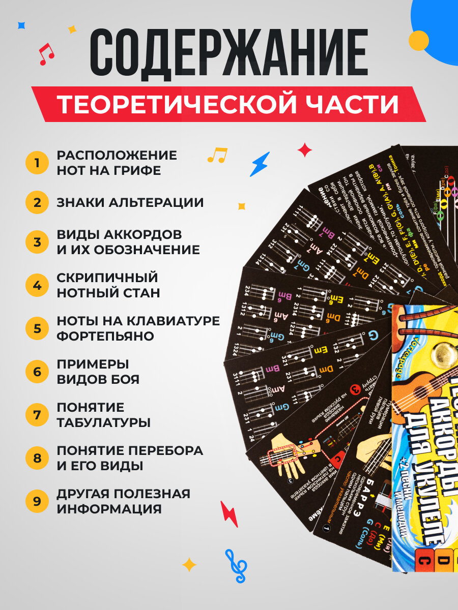 Укулеле самоучитель для начинающих гитаристов, сборник аккордов и нот — фото 1