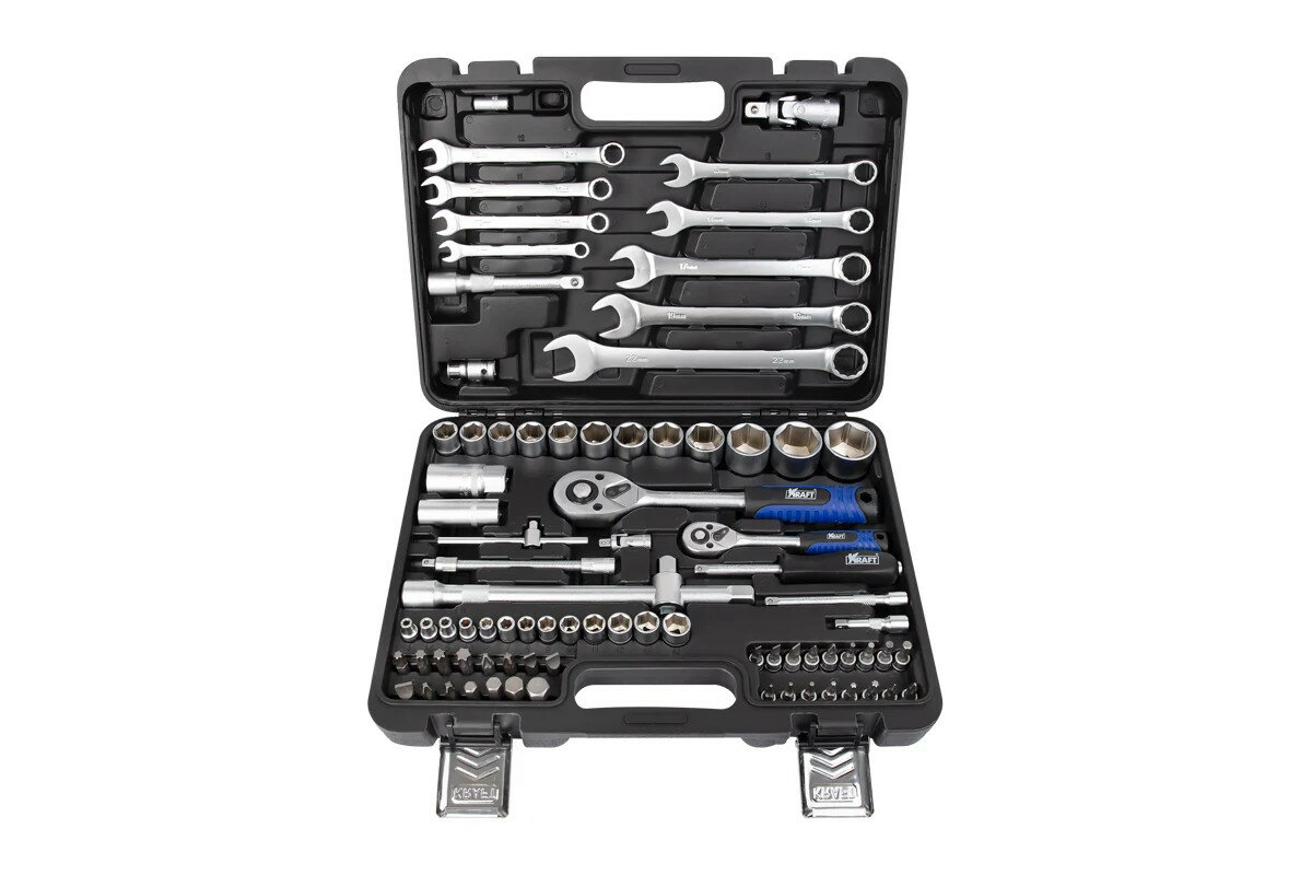 Набор инструмента KRAFT Master 82 предмета (1/2"DR и 1/4"DR)