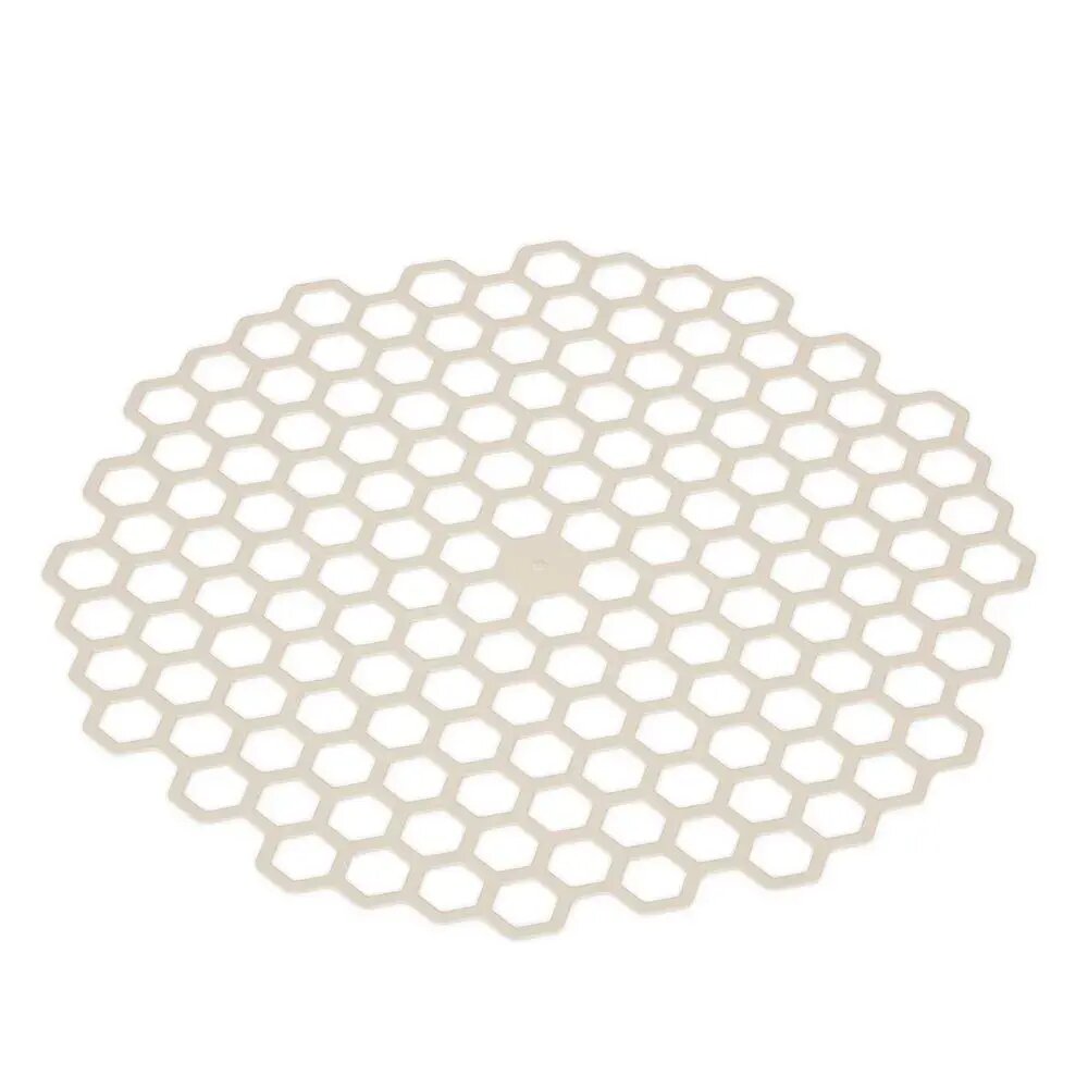 Решетка для мойки СоюзПластик Соты, бежевая, металлическая, диаметр 20 см, сетка для защиты слива