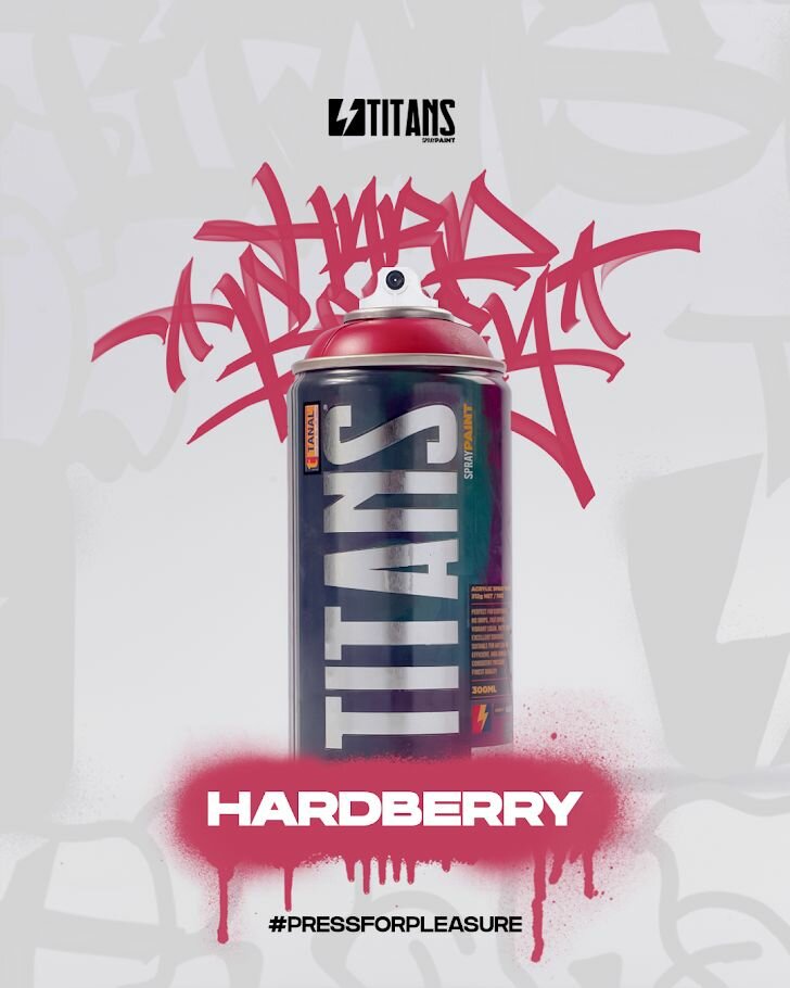 Аэрозольная краска для граффити и дизайна TITANS 18 Hardberry 300мл.