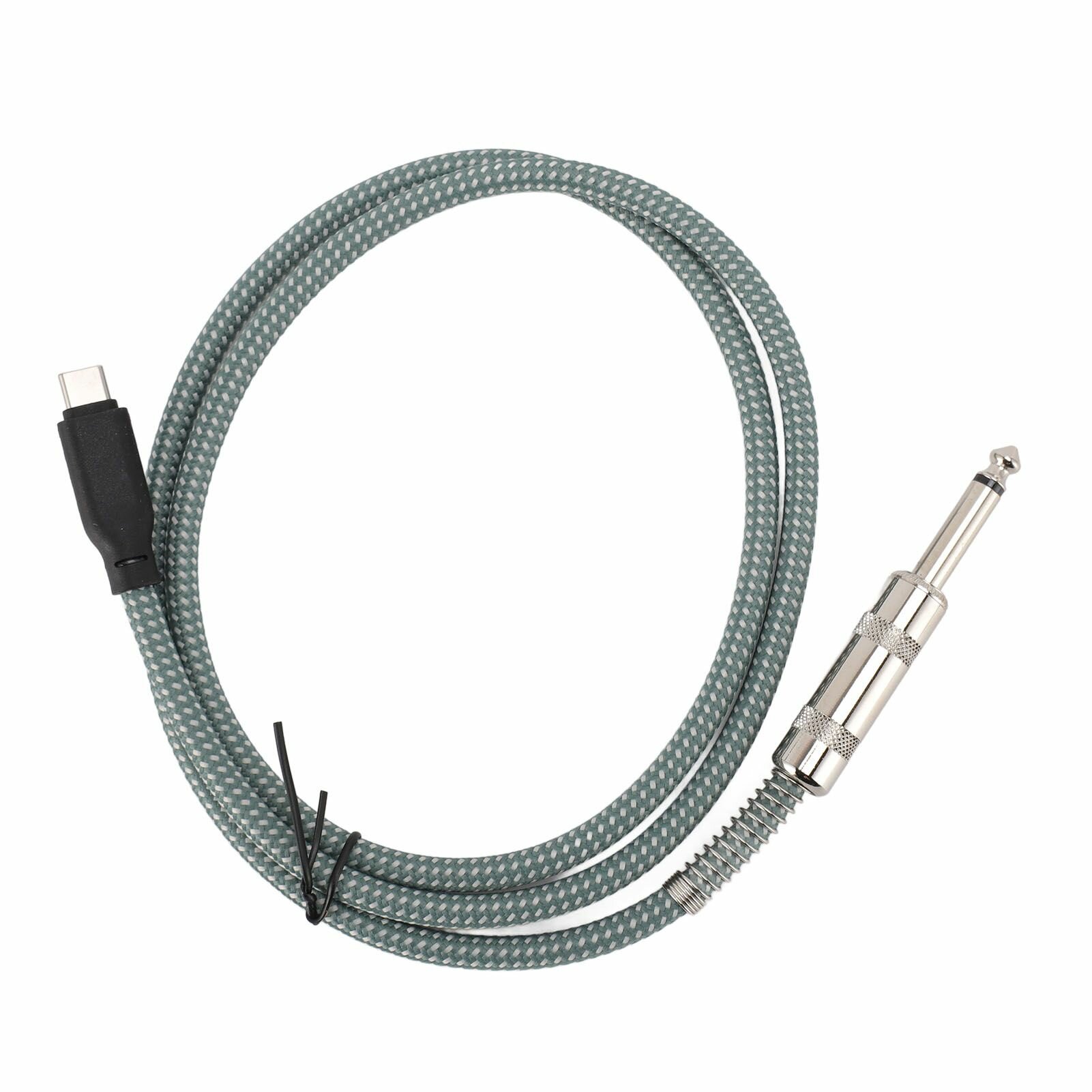 Аудиокабель 6,35 мм к USB C 1/4 дюйма TRS к кабелю для записи гитары Type C длиной 2 метра
