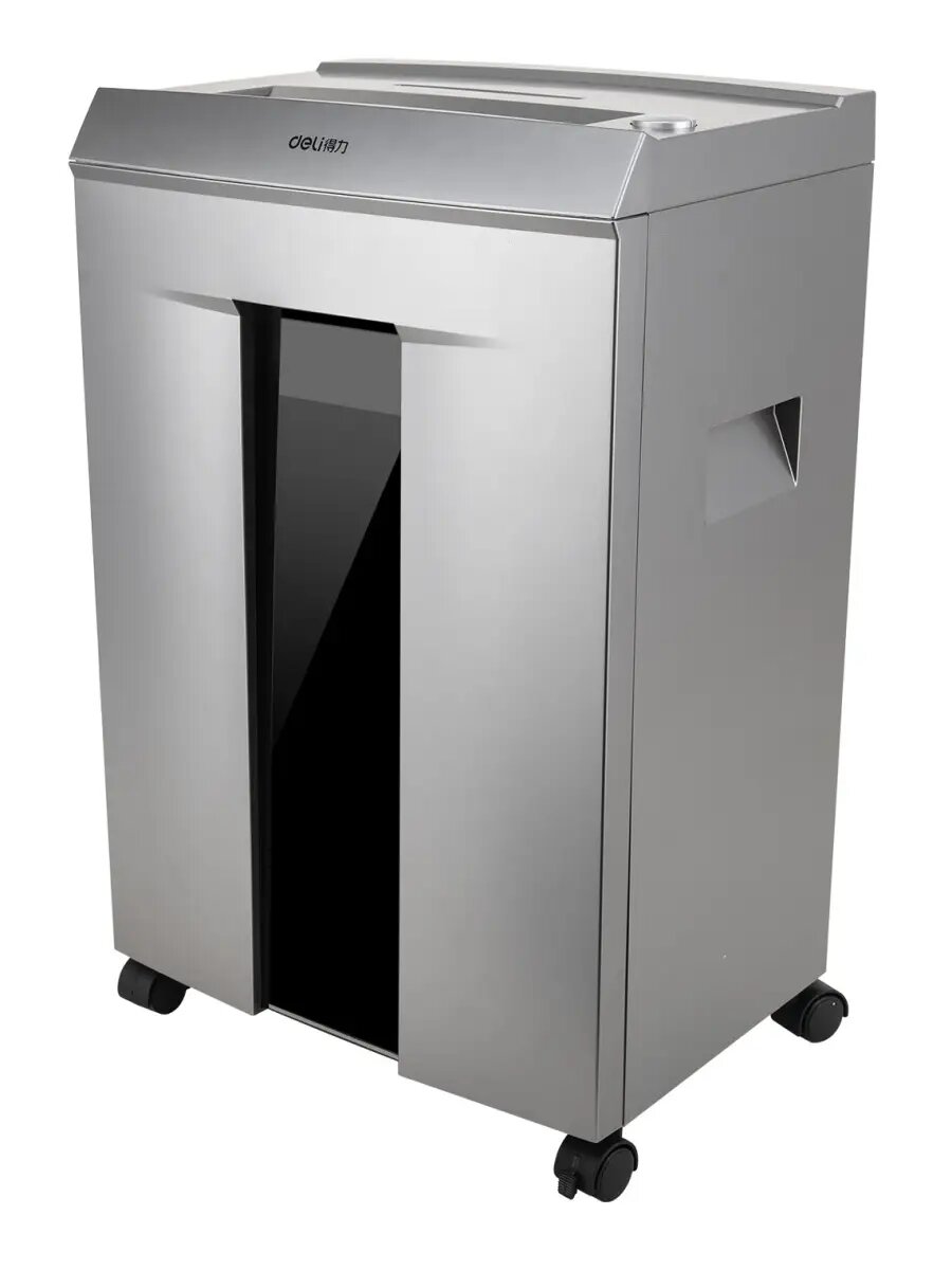 Уничтожитель бумаг Deli 9958 серый, офисный, A4, 4 уровень секретности, выдвижная корзина