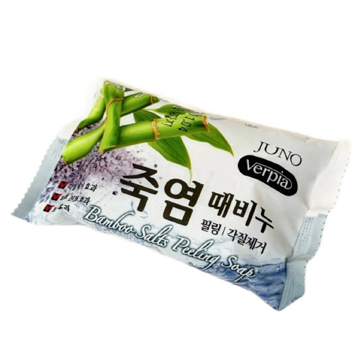 Verpia Твердое, туалетное мыло-пилинг с экстрактом бамбуковой соли (150гр) Bamboo Salts Peeling Soap