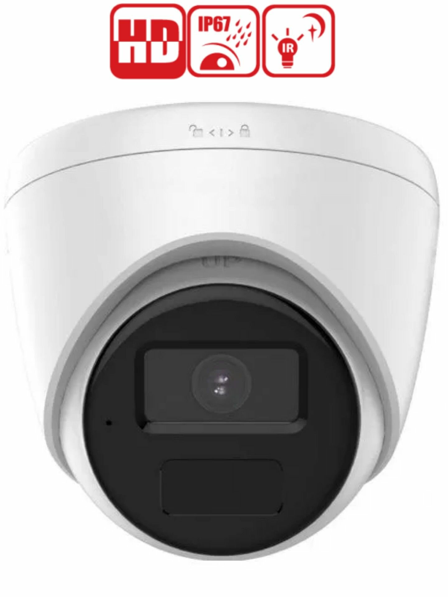 HiWatch IPC-T040 4мп 2,8 мм - камера видеонаблюдения IP уличная, цифровая купольная IP-видеокамера для улицы с ИК подсветкой, 2560x1440 2K