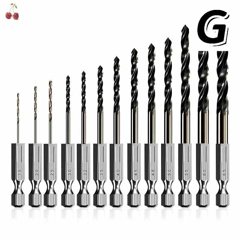 Кобальтовые метрические биты с шестигранным хвостовиком, набор из 13 штук, быстросменные шестигранные биты HSS для ударного гайковерта по металлу