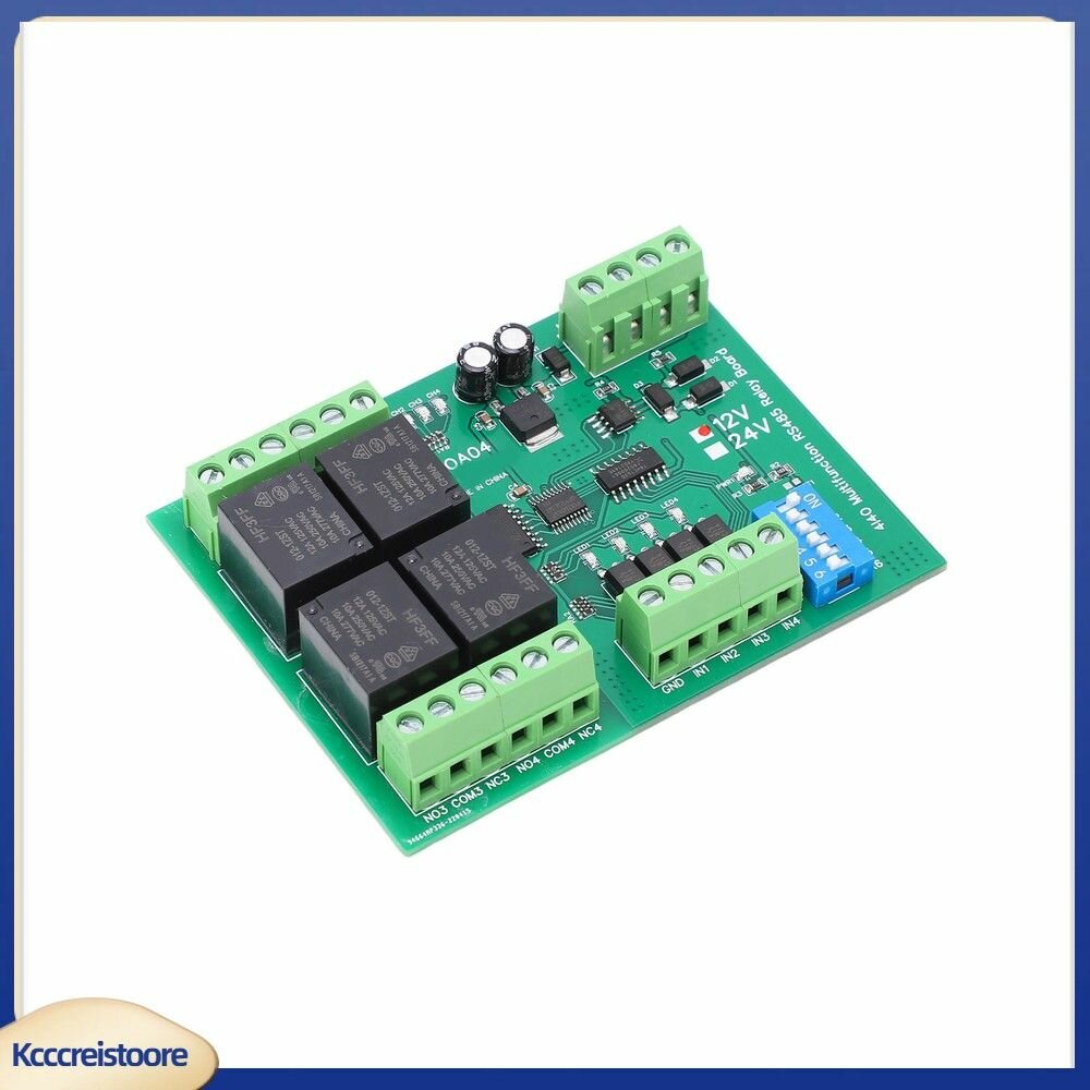 4-канальный релейный модуль с RS485, многофункциональная плата, 12 В DC