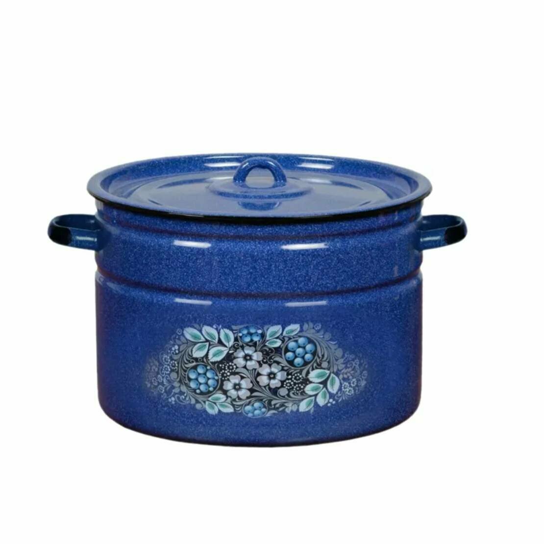 Бак Стальэмаль 1с31с, с крышкой, 18 л, эмалированная сталь, диаметр дна 32 см, синий