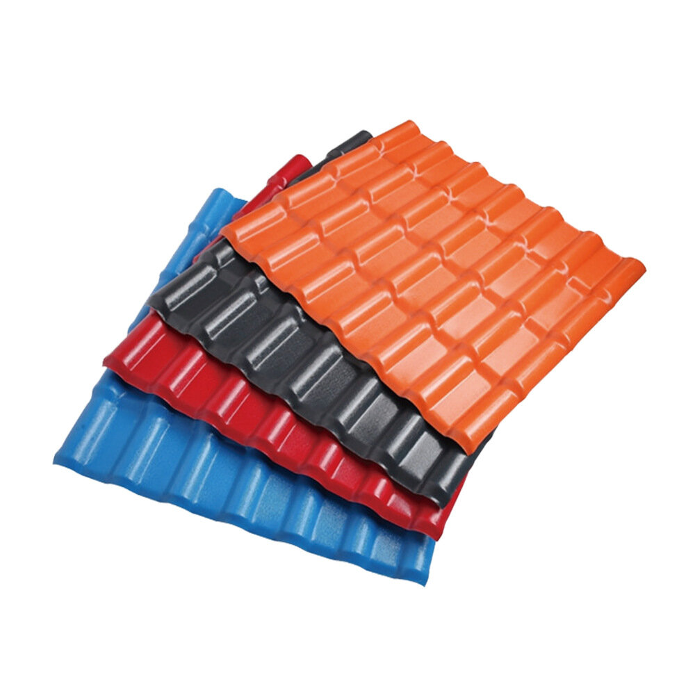 2025 Синтетическая смоляная черепица для сельской крыши, дождевой навес, красная черепица, интегрированная черепица, ASA пластиковая черепица, антикварная глазурованная черепица