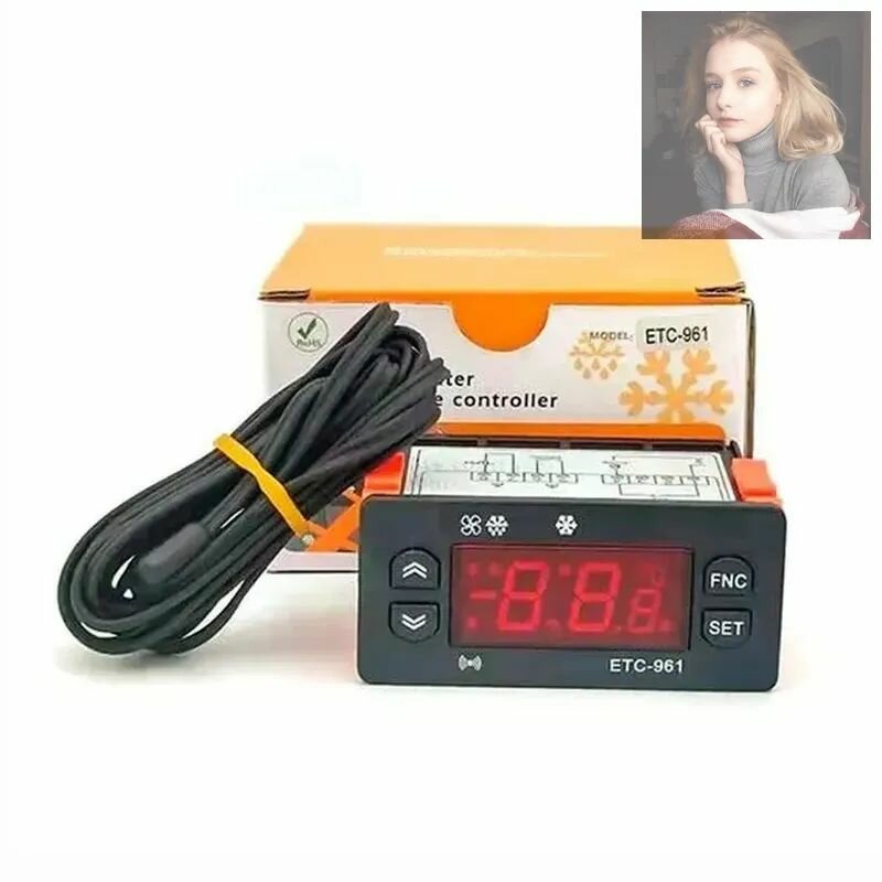 Цифровой контроллер ETC-961 с датчиком для управления температурой