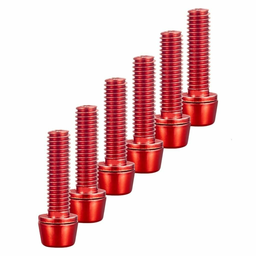 Винты для крепления дисков тормозов и руля велосипеда, красный