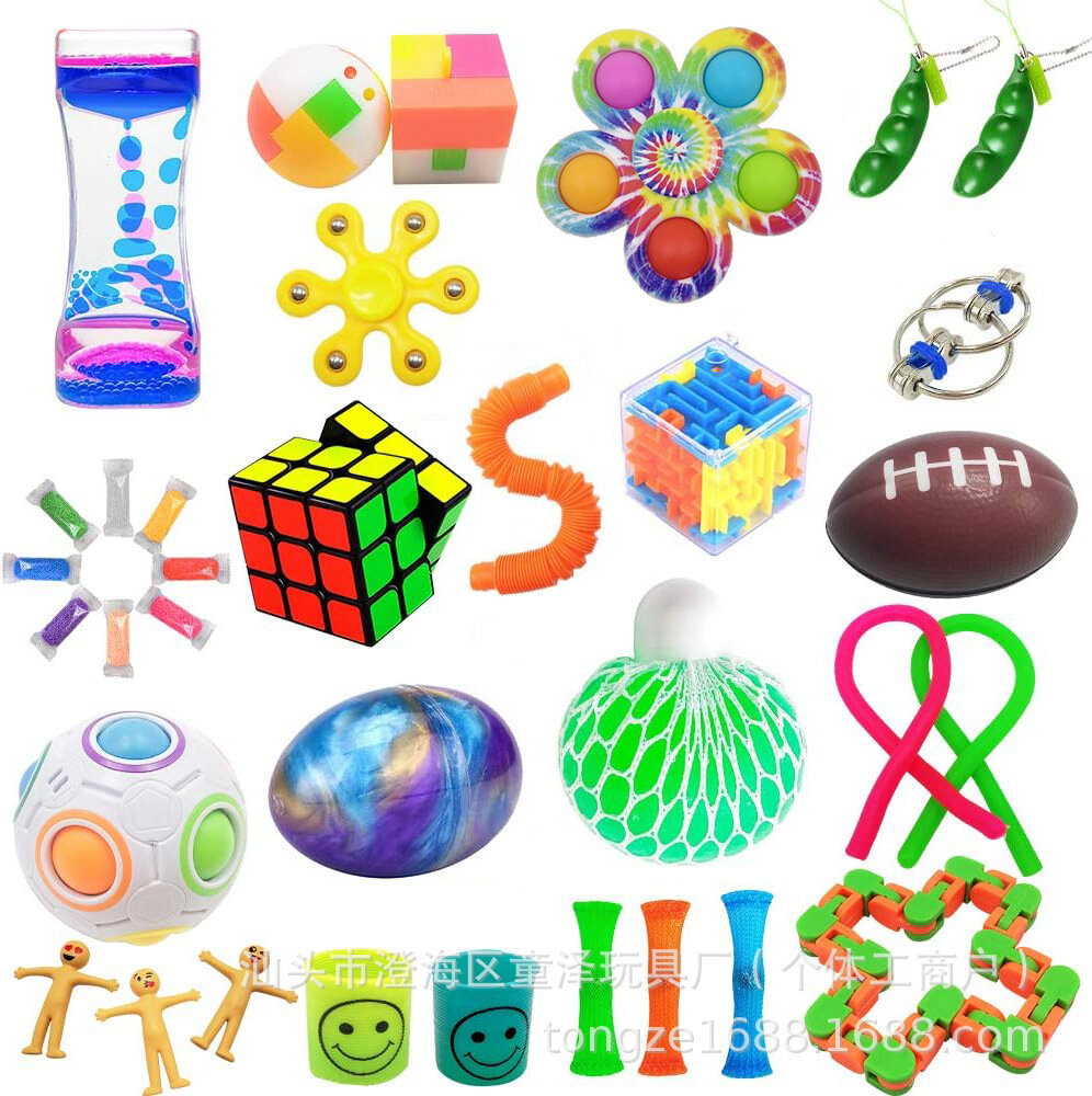 Игрушки антистресс-набор подарков для вечеринок 24-секционная цепочка кубик-антистресс виноградный шарик