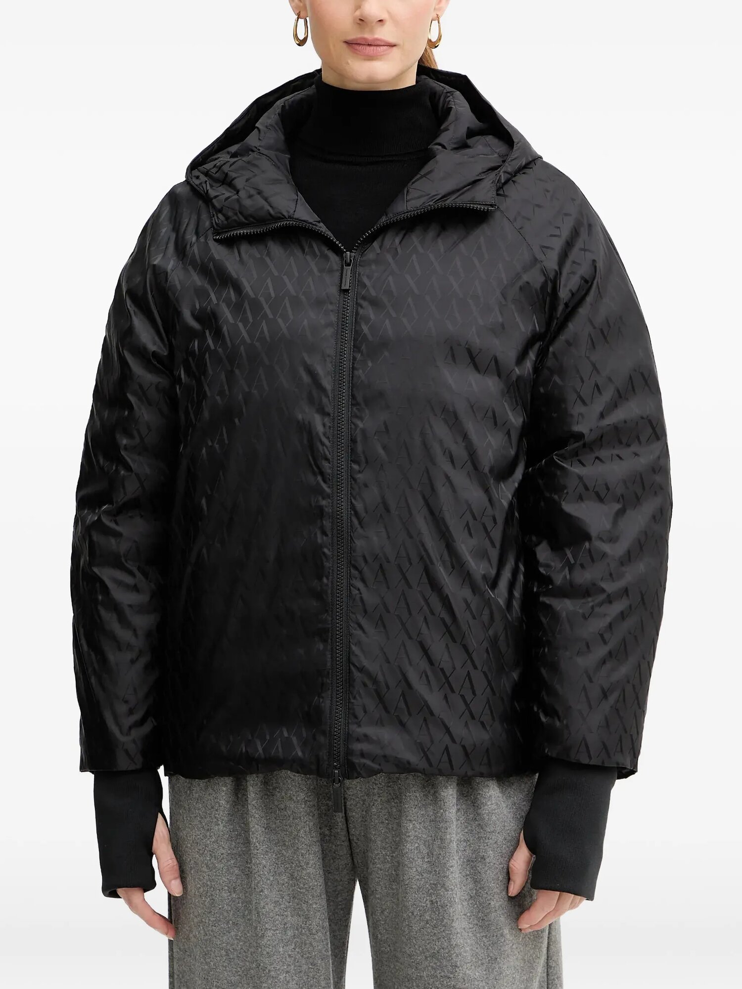 Куртка Hooded patterned jacket