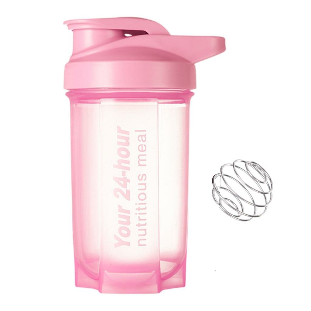 Шейкер для протеина портативный, Розовый