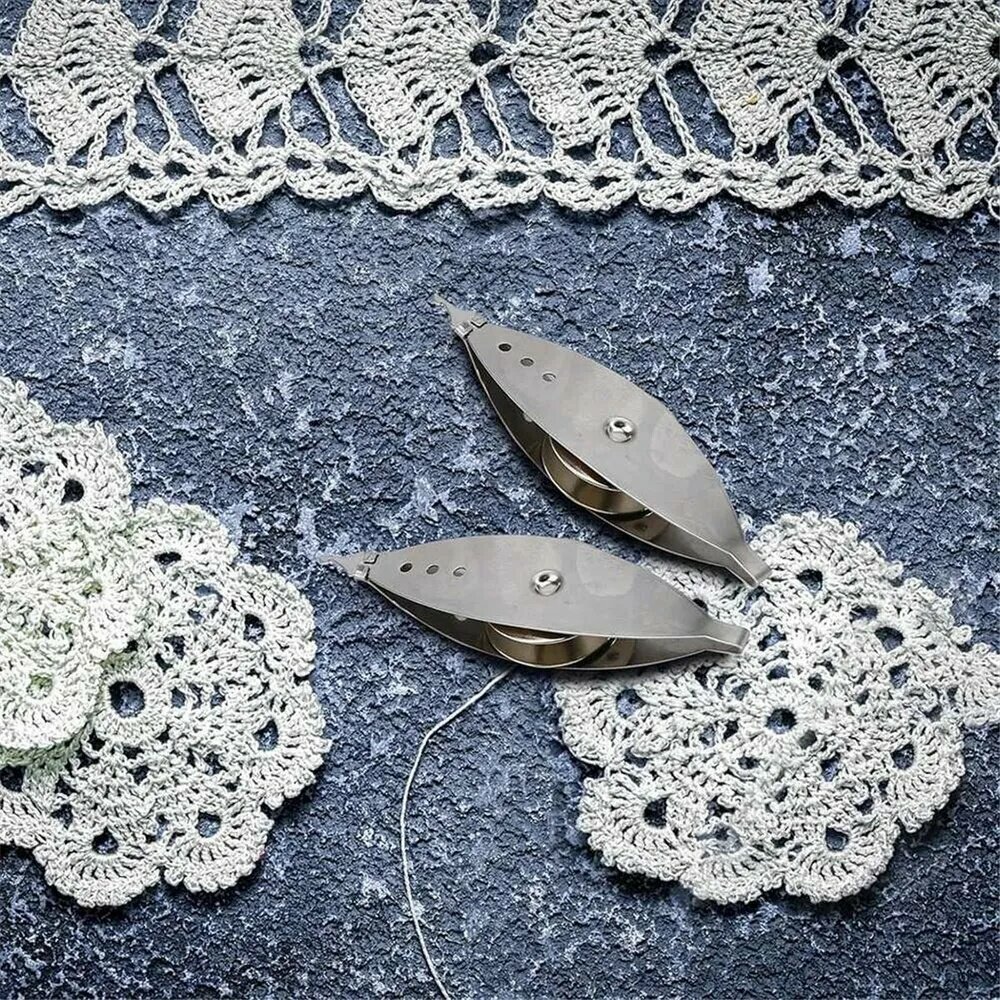 Набор для фриволите из 3 серебряных металлических нитей для начинающих