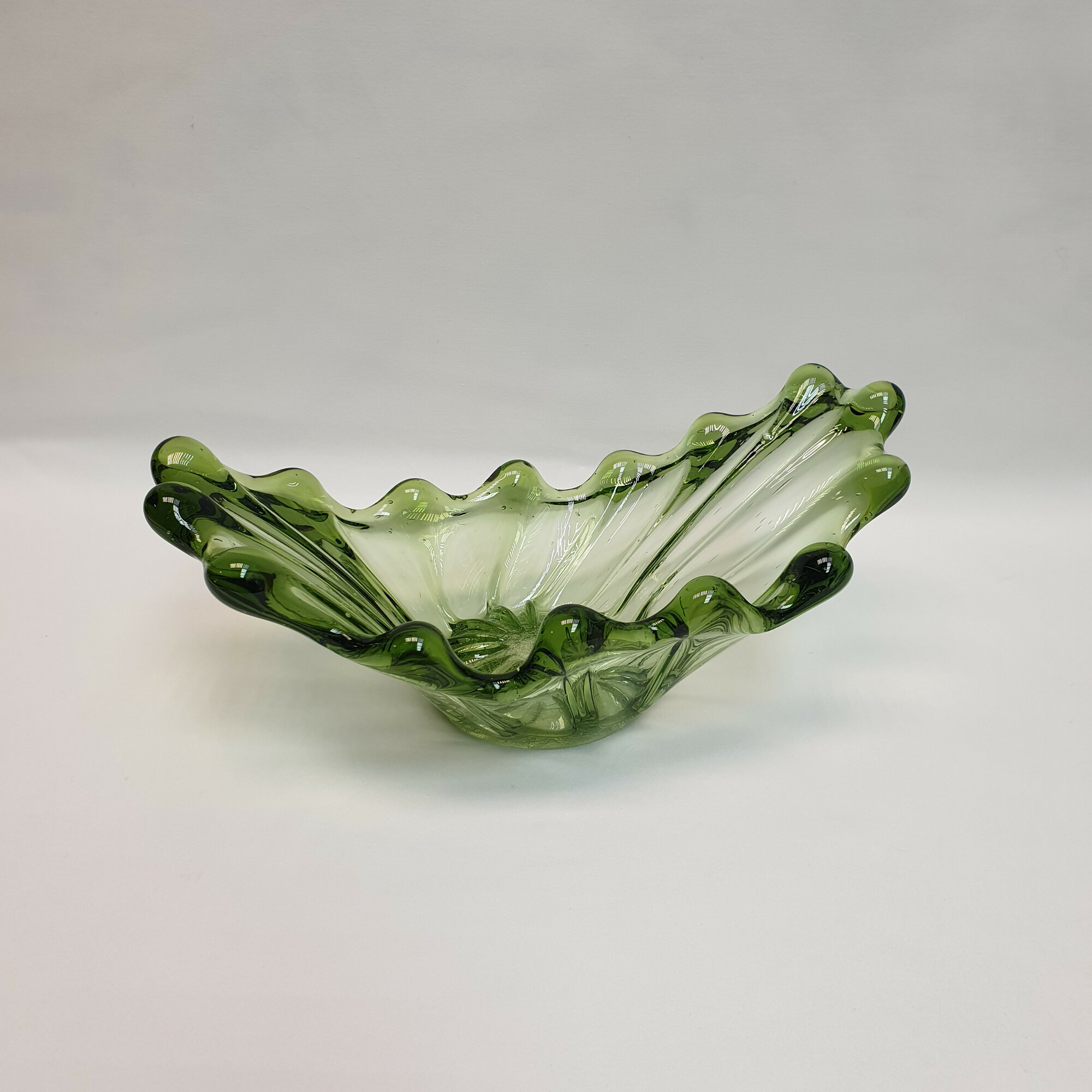 Ваза, цветное гутное стекло, винтаж СССР