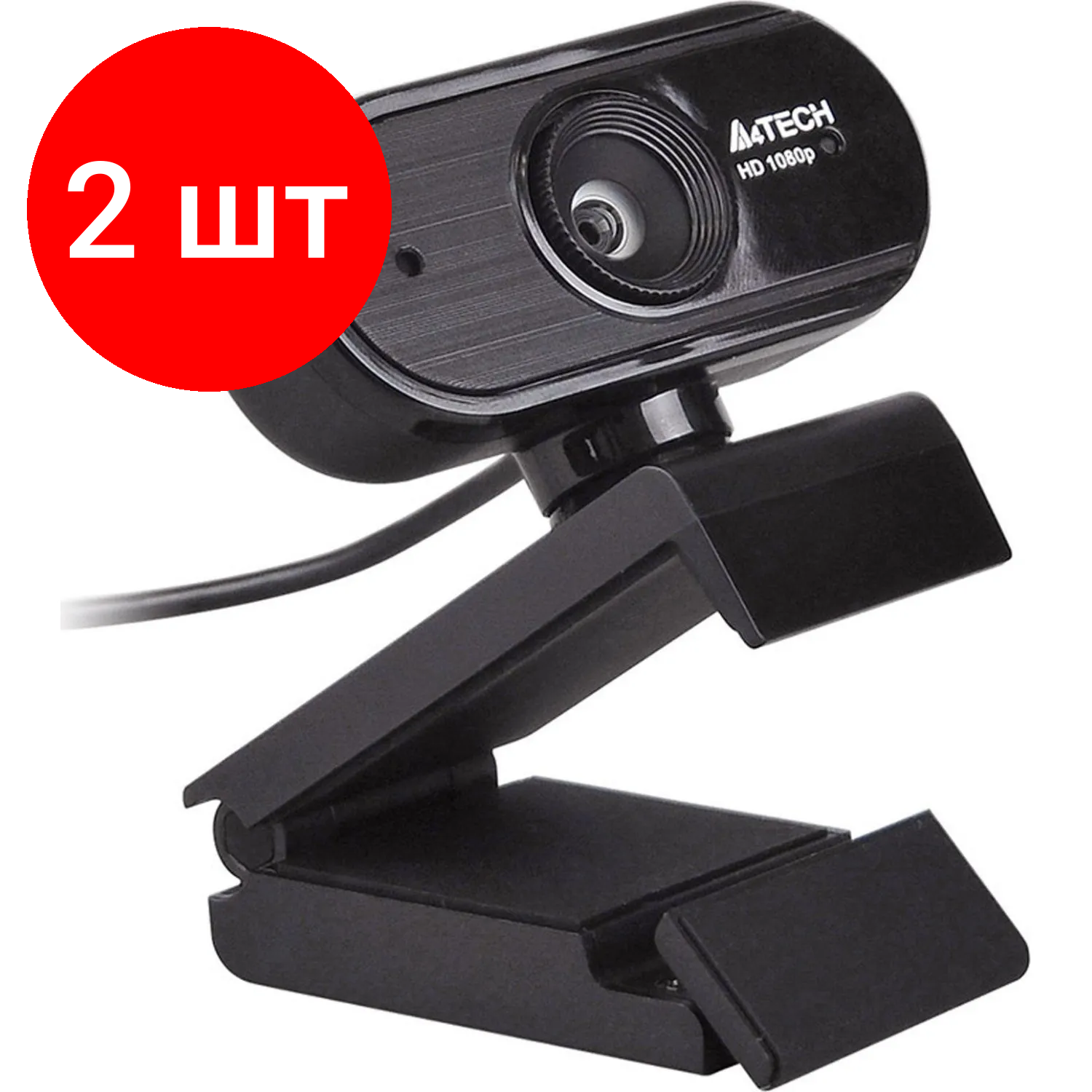 Комплект 2 штук, Веб-камера A4Tech (PK-925H) черный 2Mpix (1920x1080) USB2.0 с микрофоном
