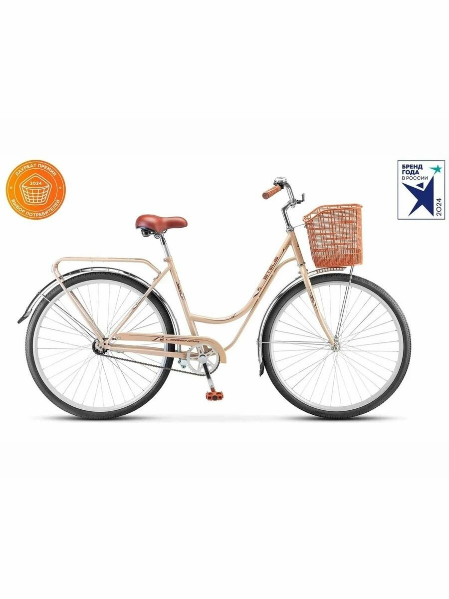 Велосипед взрослый 28" STELS Legenda 320 С рама 20", светло-бежевый, на рост 160-190см