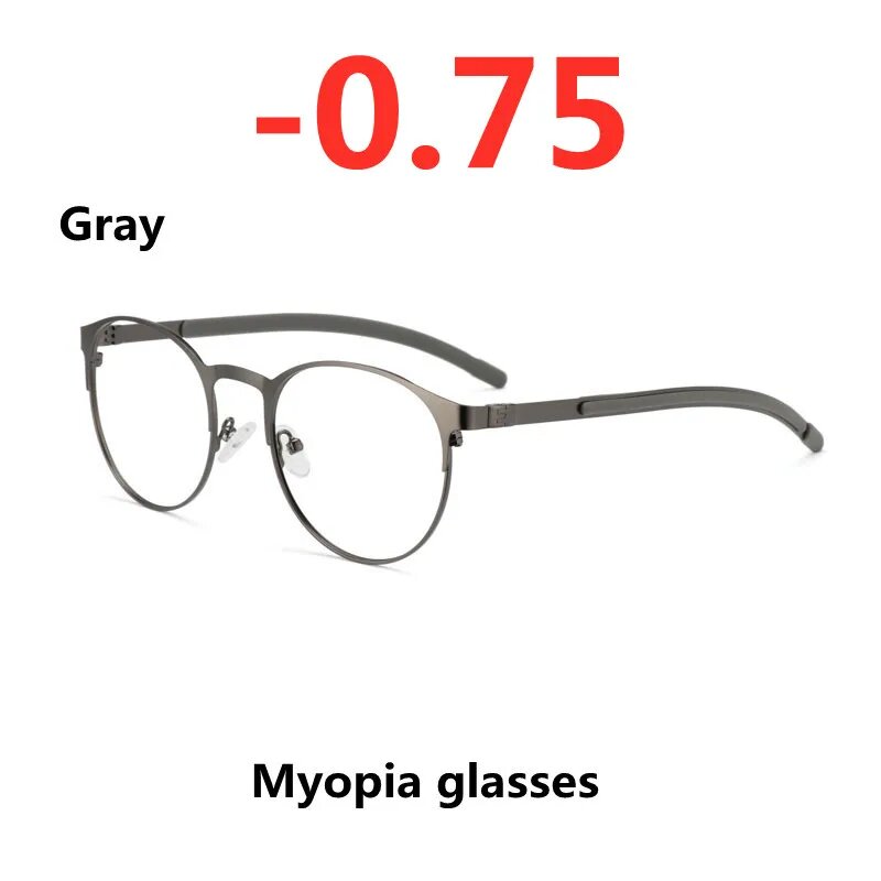 Очки для близорукости, серые, -0.75