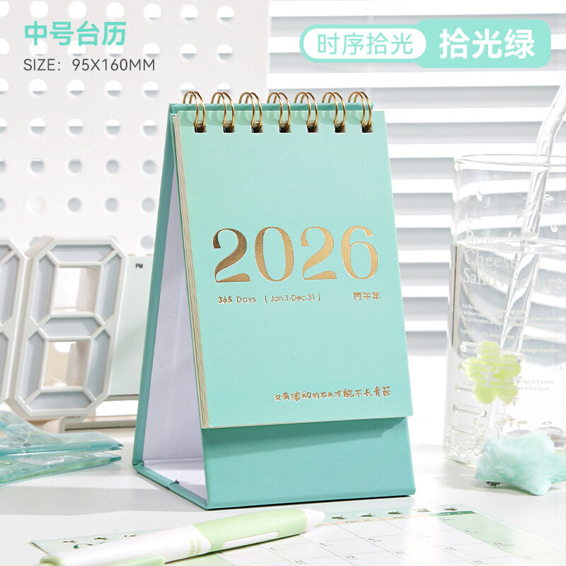 Новогодний настольный календарь, креативный мультяшный милый настольный декор, планировщик для студентов, блокнот-календарь, книга года Коня