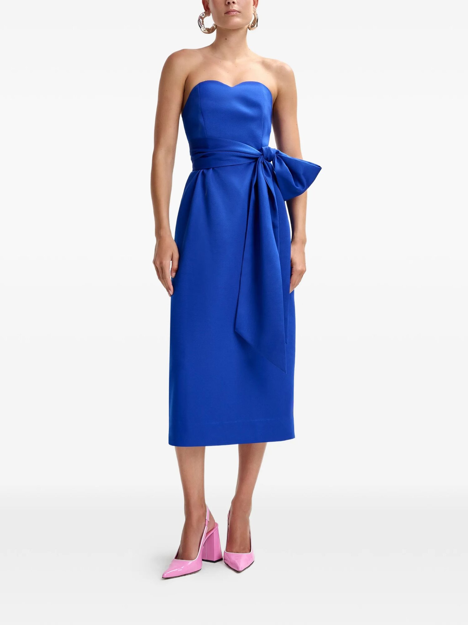 Платье ESSENTIEL ANTWERP Strapless midi dress, размер 40, blue — фото 1