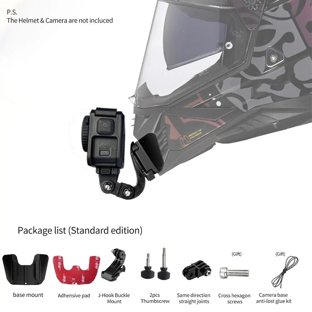 LS2 MX702 Шлем на заказ, алюминиевое крепление на подбородке для камер GoPro Hero 13 12 11 10 9 Insta360 Ace Pro2 DJI Action 4 5Pro