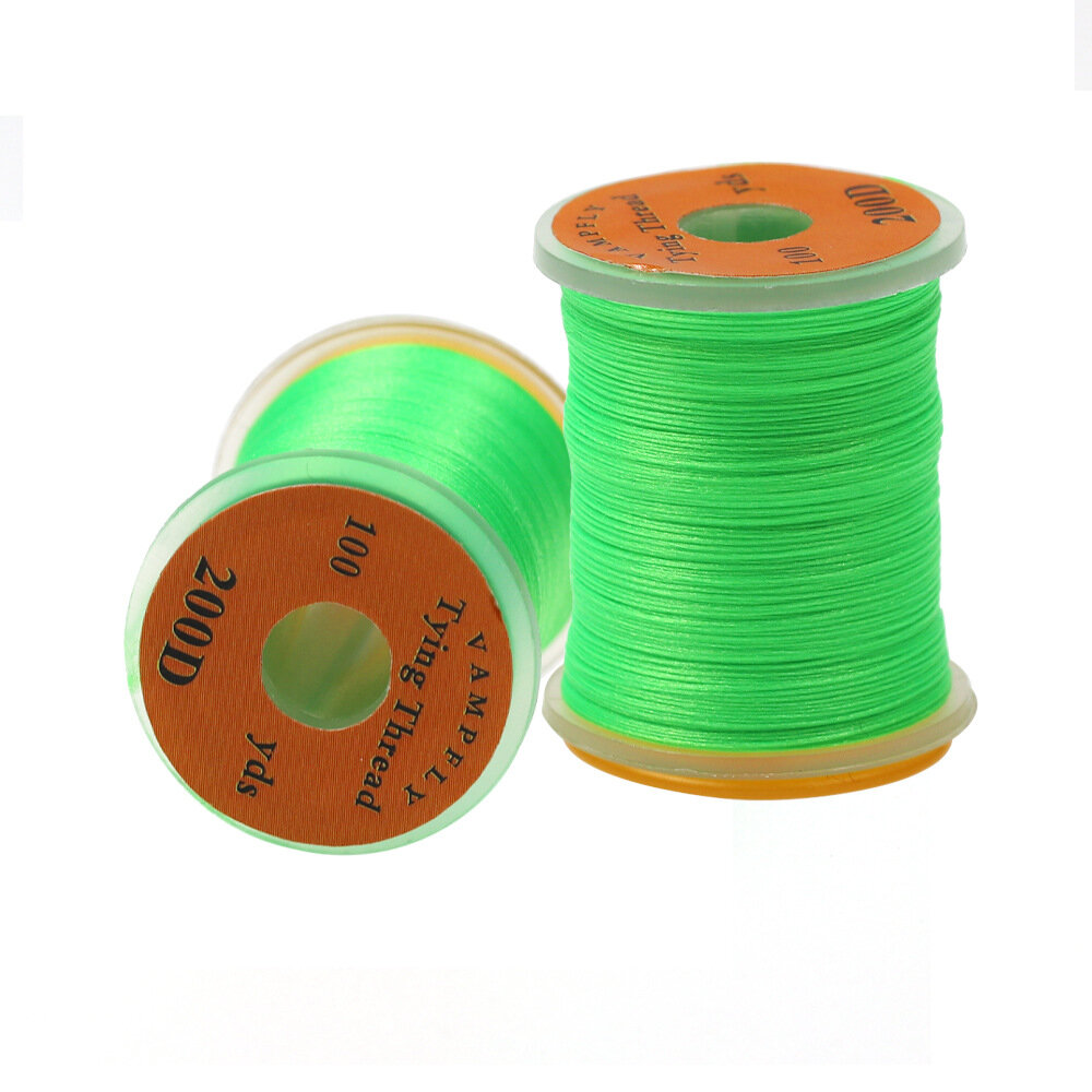 Леска для подвязки мушек для приманок для рыбалки 200D флуоресцентного цвета с волосными крючками Леска для подвязки мушек Рекомендация для ручной подвязки крючков (флуоресцентно-зеленый)