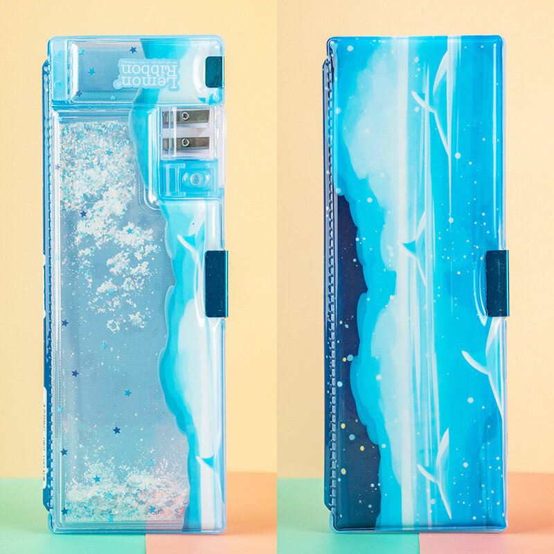 2026 Новейшая оптовая фабрика Интернет-знаменитости Жидкий песок Канцелярская коробка Креативная для детского сада Мальчики и девочки Учащиеся начальной школы Многофункциональный пенал для детей