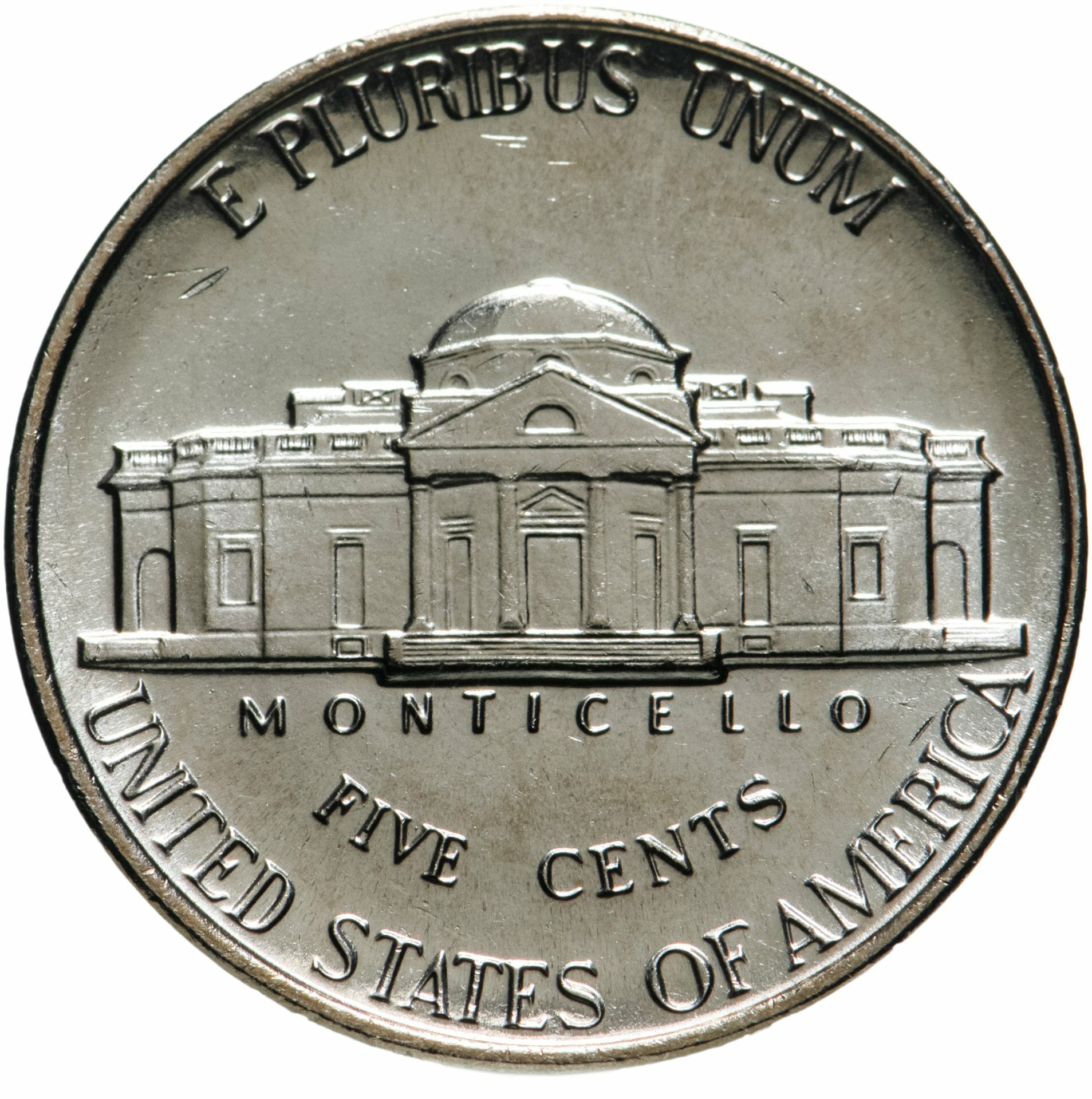 США 5 центов cents 1991 D "Jefferson Nickel" наборная, Мельхиор медь-никель, в сохранности UNC