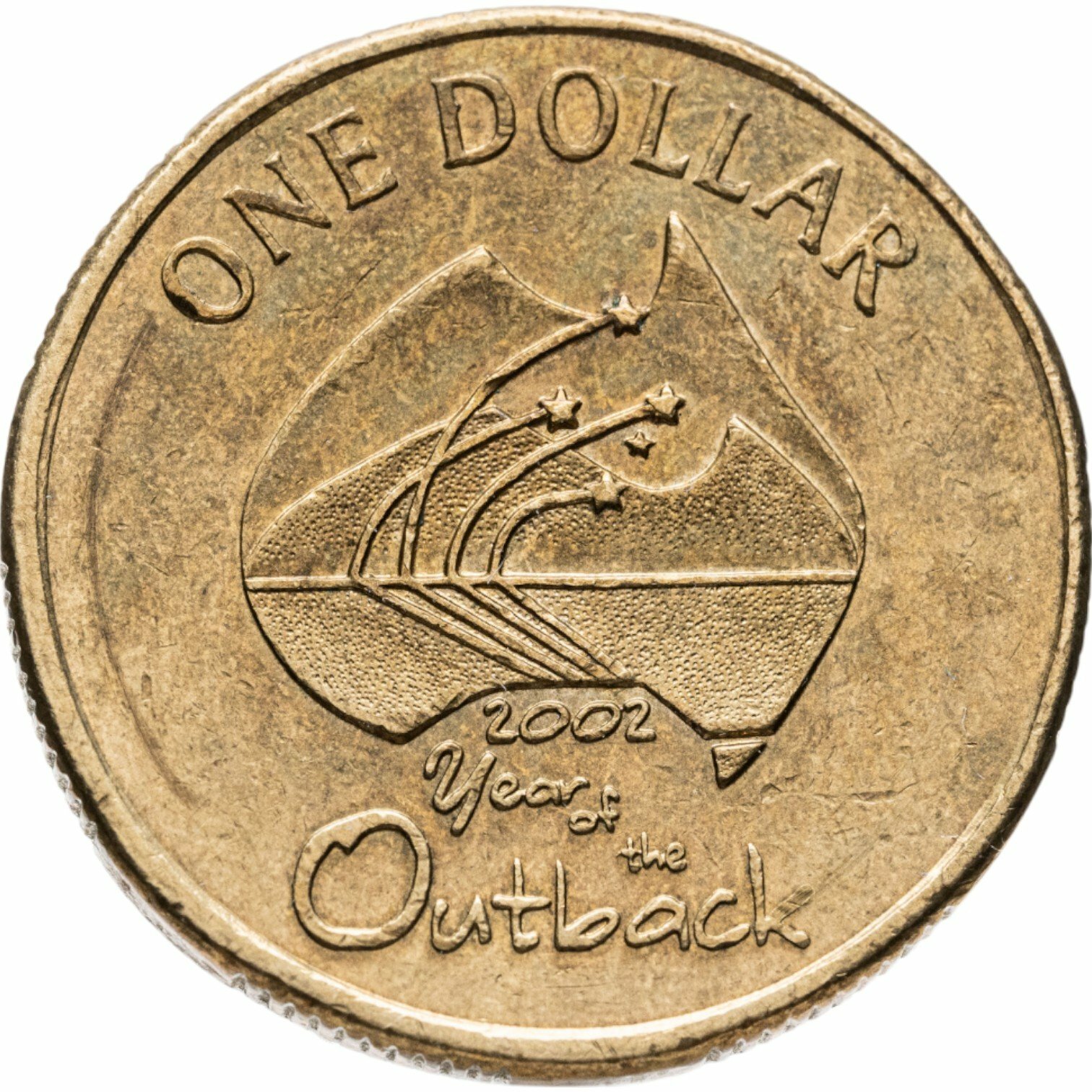 Австралия 1 dollar доллар 2002 "Год отдаленных районов Австралии", Бронза, в сохранности XF