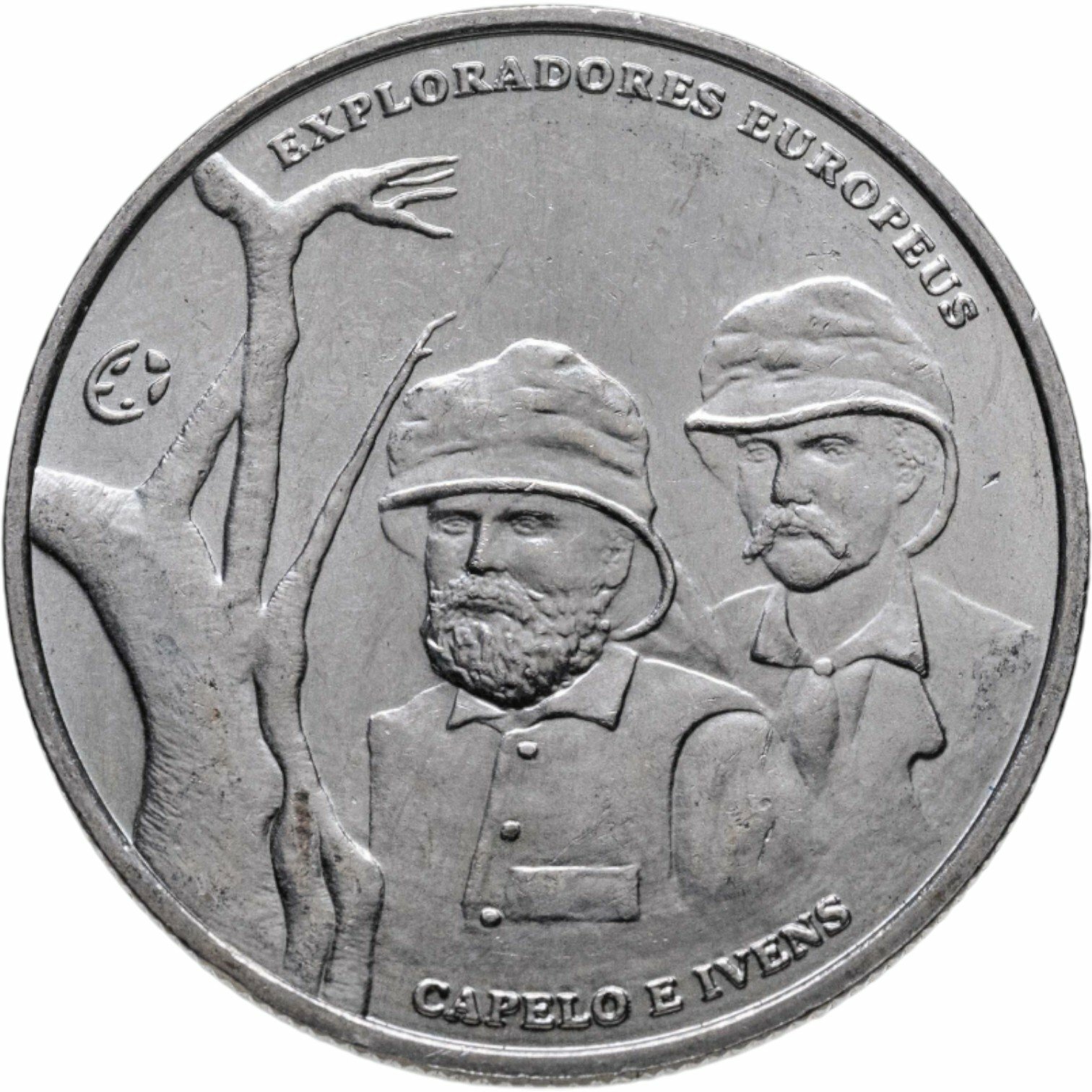 Португалия 2 5 евро euro 2011 Капеллу и Ивенс - европейские исследователи, Мельхиор медь-никель, в сохранности UNC