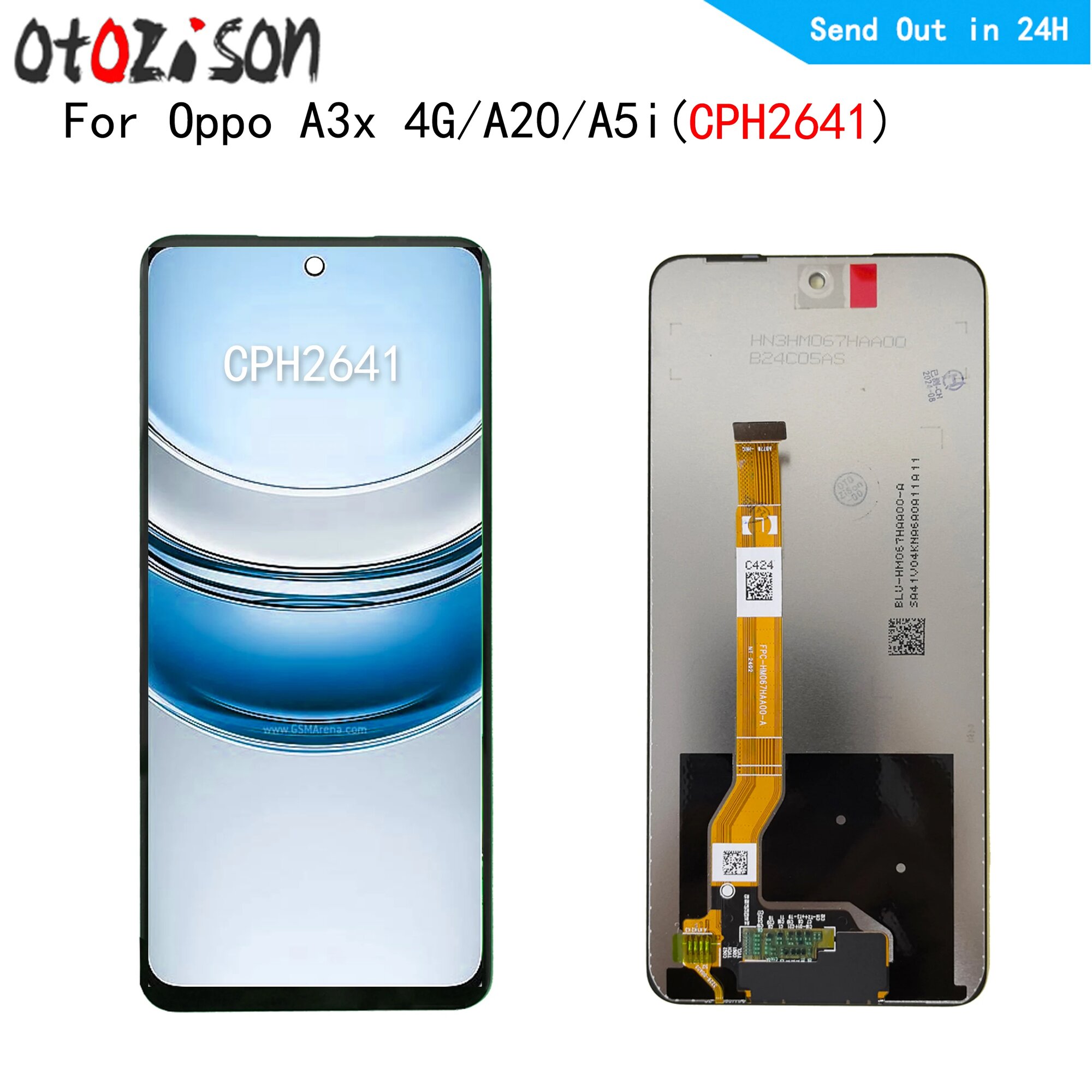 Для Oppo A20 A5i ЖК-экран 6,67 дюйма IPS для Oppo A3X 4G CPH2641, ЖК-экран, сенсорная панель, дигитайзер с рамкой в сборе