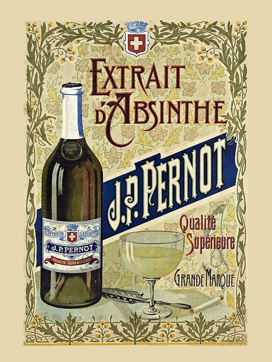 VOGUE. Абсент Перно. Серия плакатов.