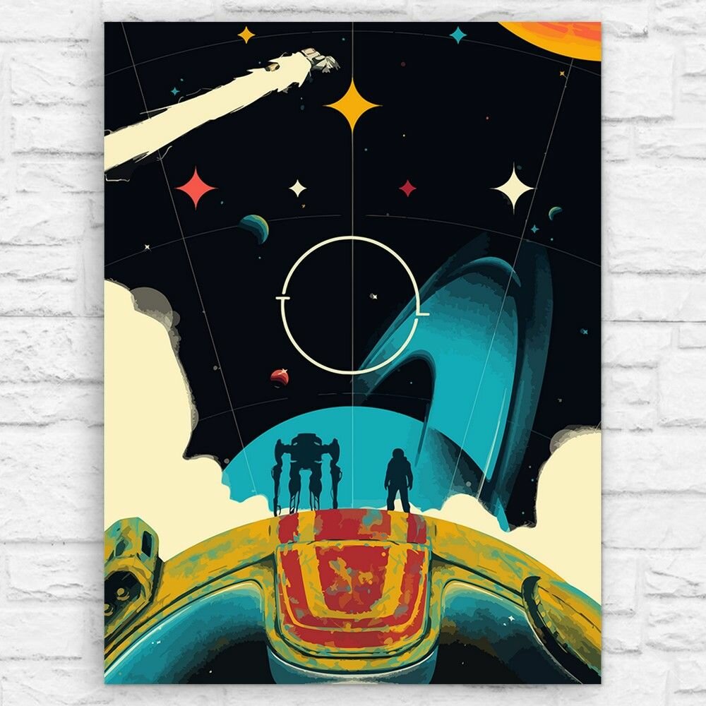 Картина по номерам на холсте игра Starfield (Старфилд, PS, PC, XBOX, SWITCH) - 15168 В 60x80