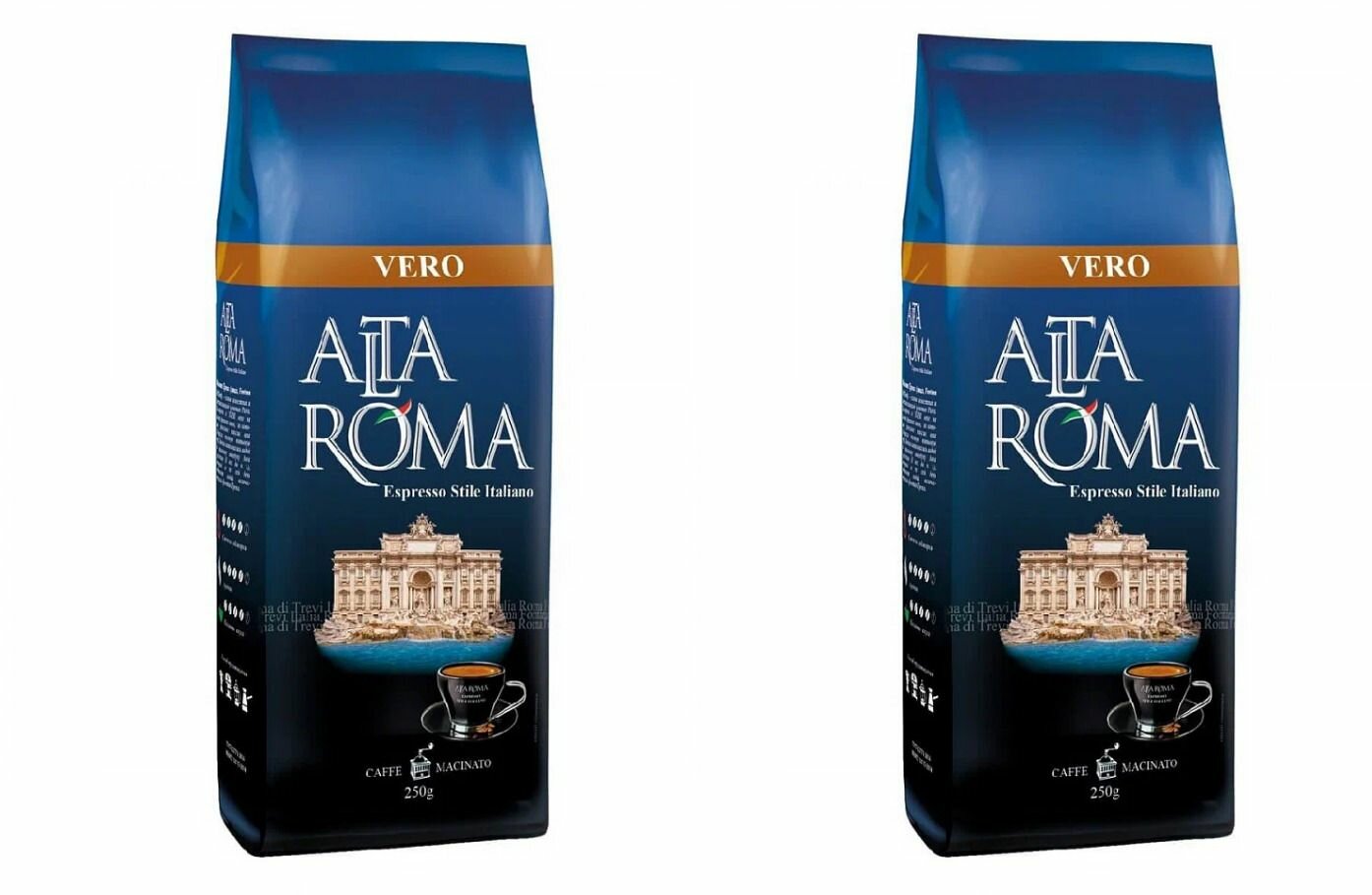 Alta Roma, Кофе в зернах Vero, 250 г, 2 уп