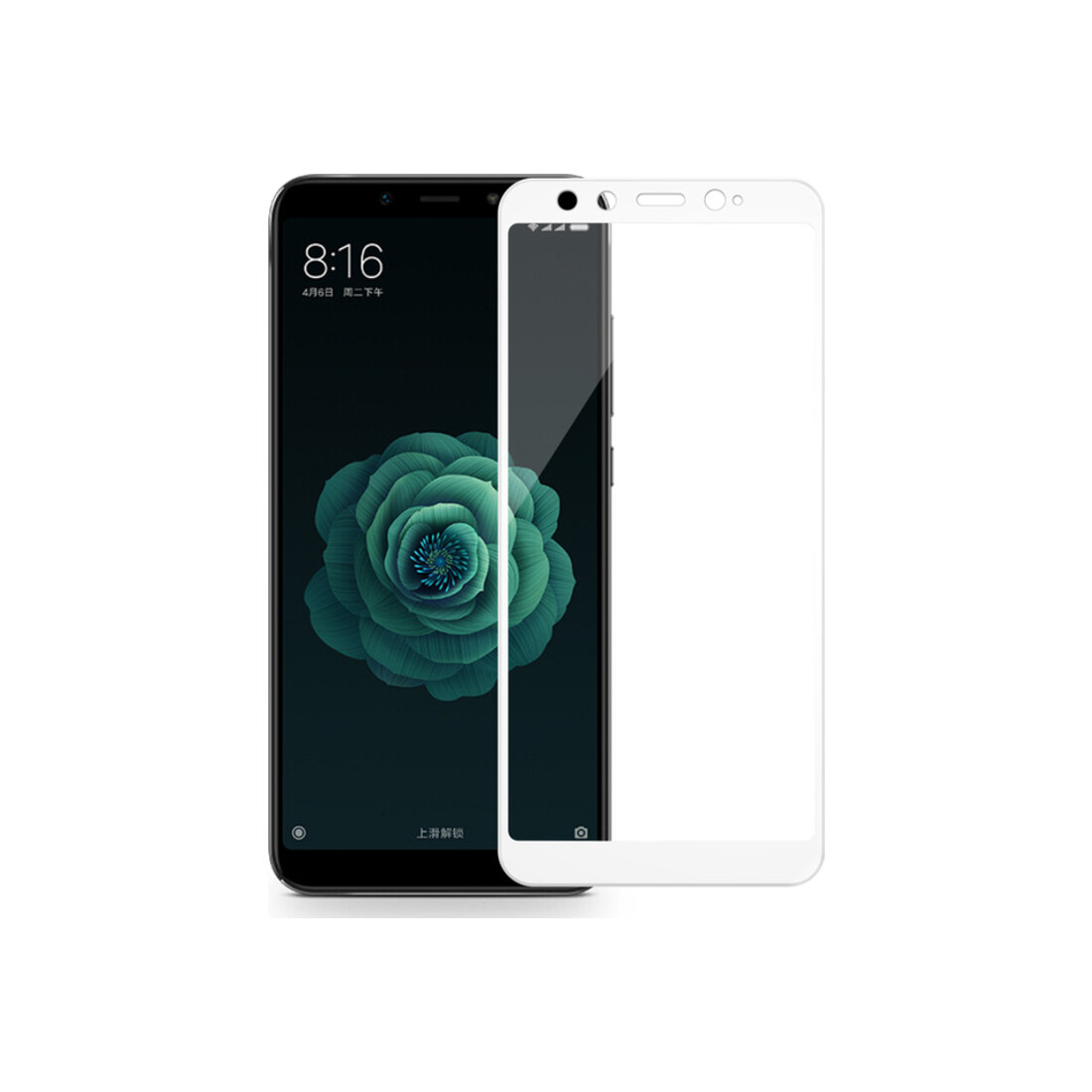 Защитное 3D стекло для Xiaomi Mi A2 / Mi6X белое