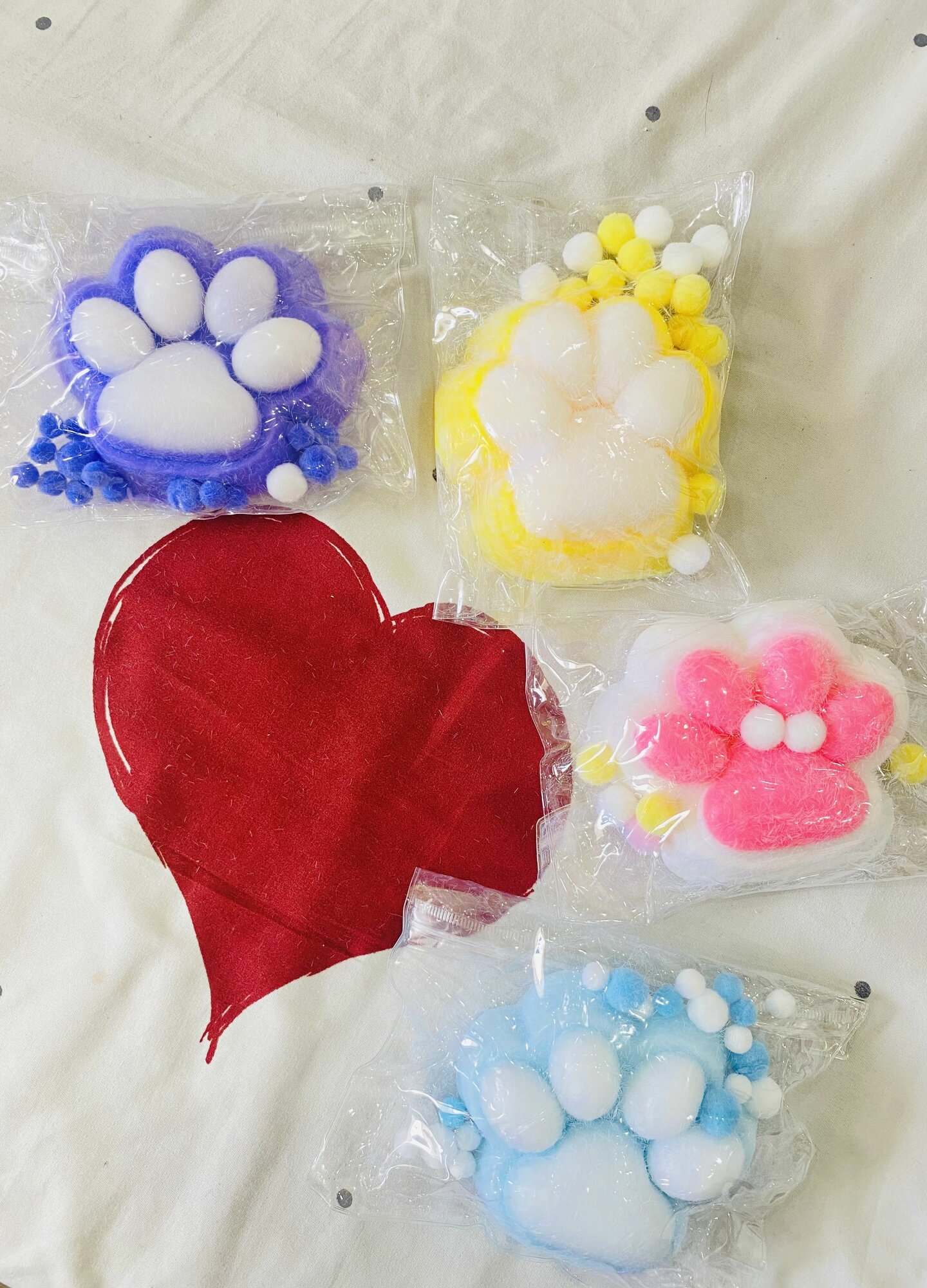 Игрушка большая 11х10х4.5 сквиш Антистресс кошачья лапка силиконовая