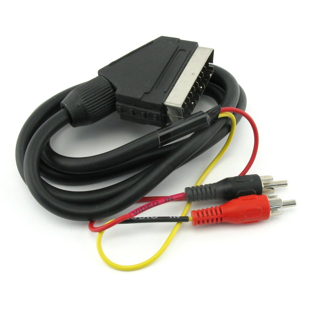 Кабель SCART-->2 RCA 1.2м