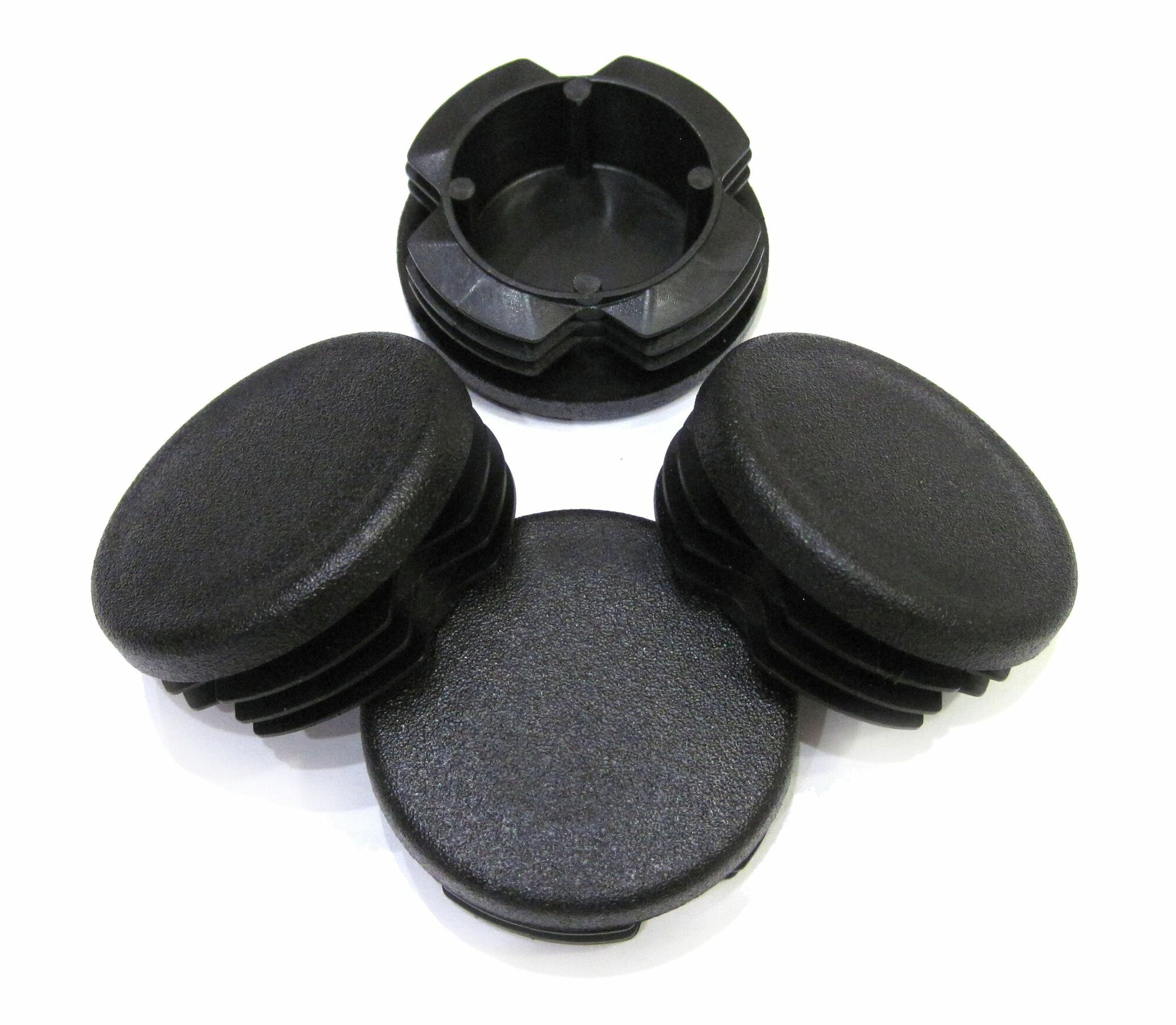 Заглушка для круглой трубы с внешним диаметром 42мм и диаметром отверстия 36-40мм, пластиковая, 4шт.