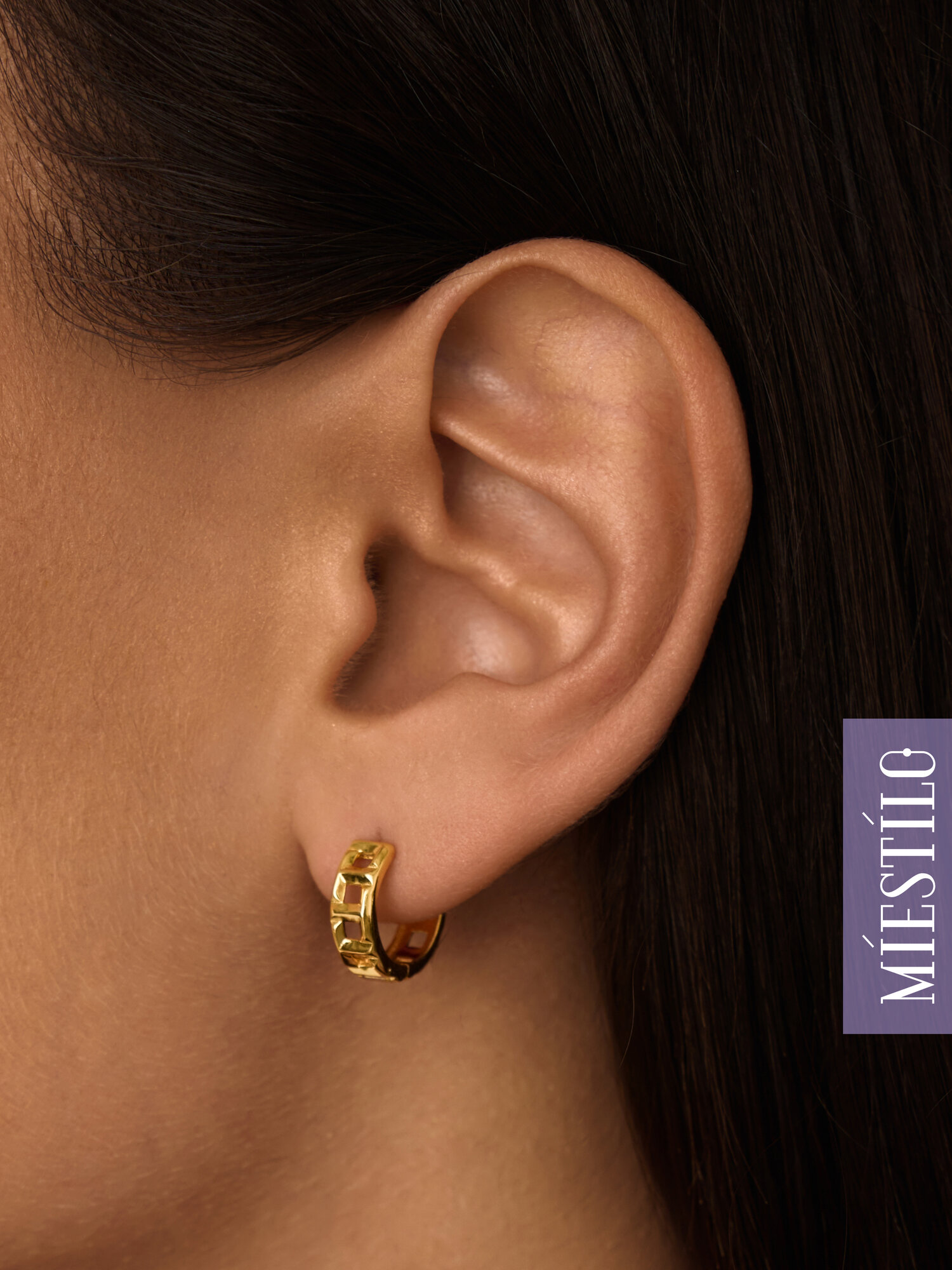 Серьги конго, серебро, 925 проба, золочение