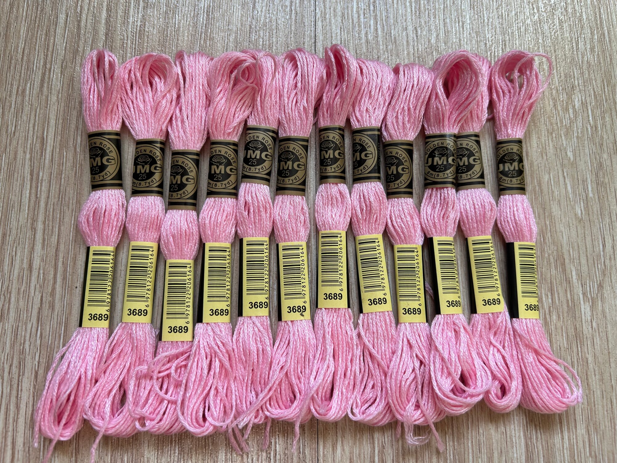 Нитки для вышивания JMC мулине (150-3866) 100% полиэфир 12 штук x 8 м