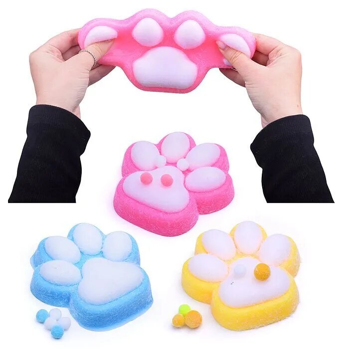 Игрушка - Антистресс"Таба Лапка" с мягкими шариками, в ассортименте 00-5341