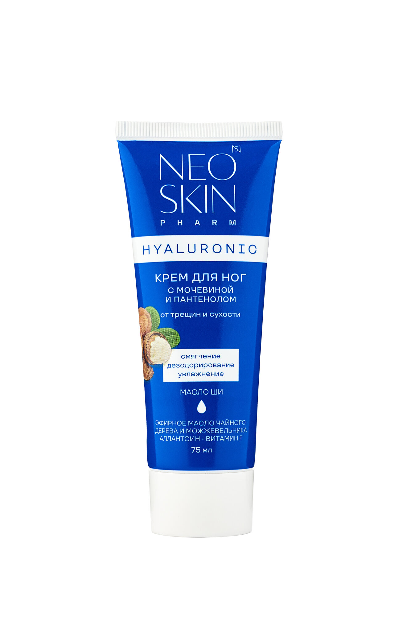 Крем для ног с мочевиной 6% и пантенолом от трещин и сухости, 75 мл, Neo Skin