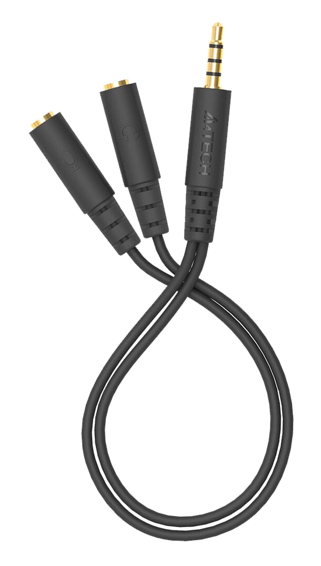 Адаптер аудио A4Tech AD-3P Jack 3.5 (f)/Jack 3.5 (m) 0.2м. черный