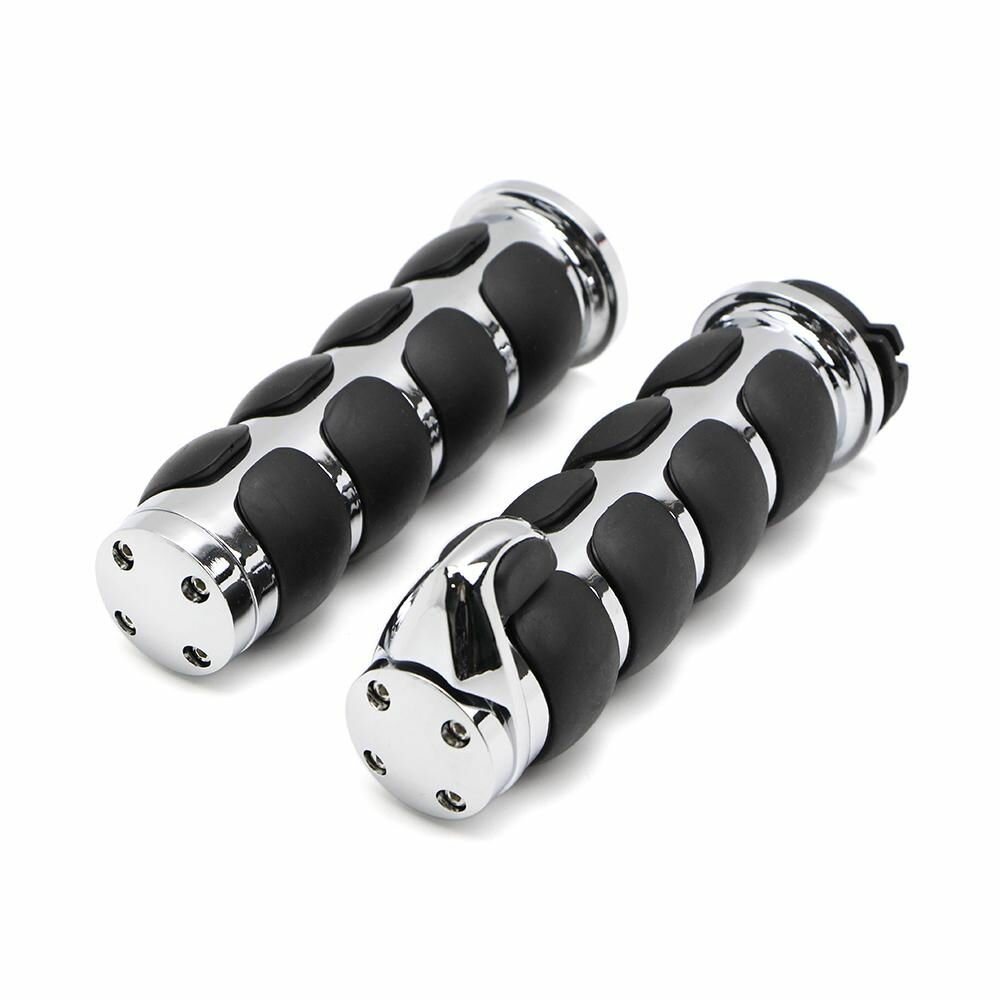 Грипсы ручки на мотоцикл GSB Chopper Style, 25-28мм, с круизом