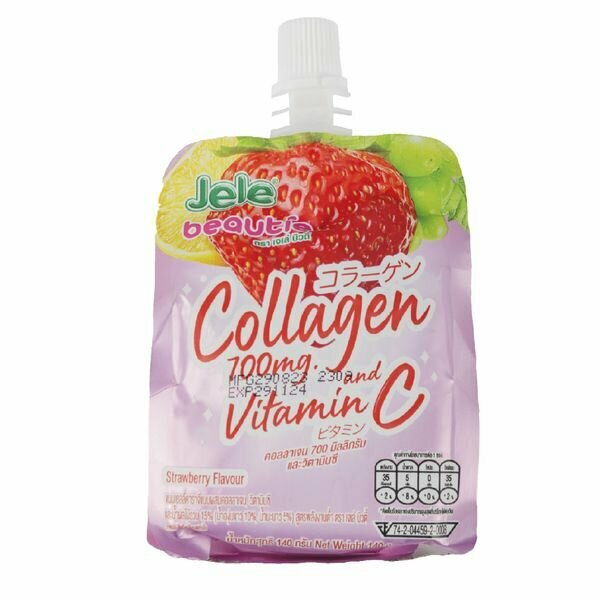 Желе коллаген и витамин С вкус клубники Jele beautie 140г